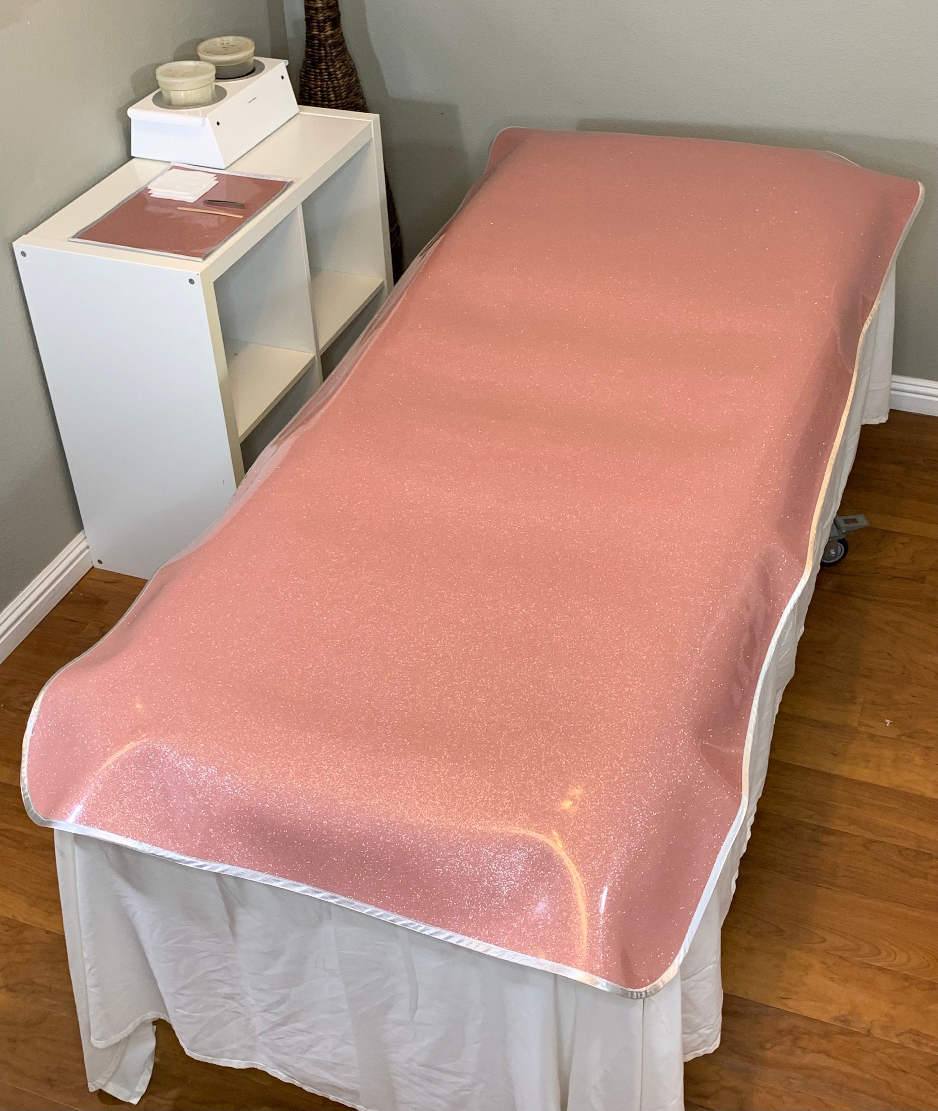 Dusty Rose Sparkle - Vinyl Pad W Black Trim (Includes mini pad)